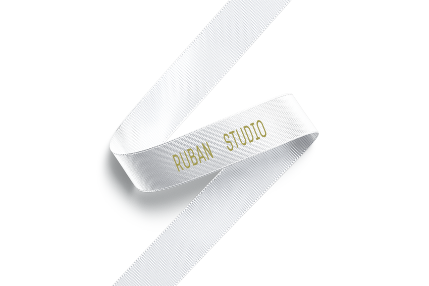 Custom Printed Branded Organza Ribbon Ruban Studio