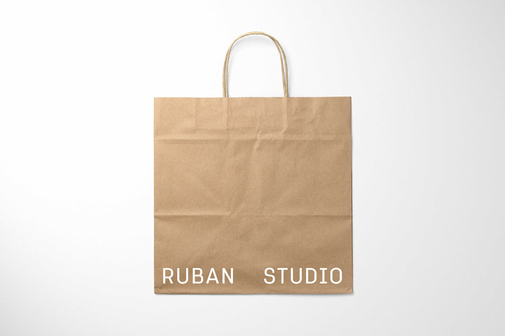Custom Printed & Branded Kraft Paper Bags | Ruban Studio